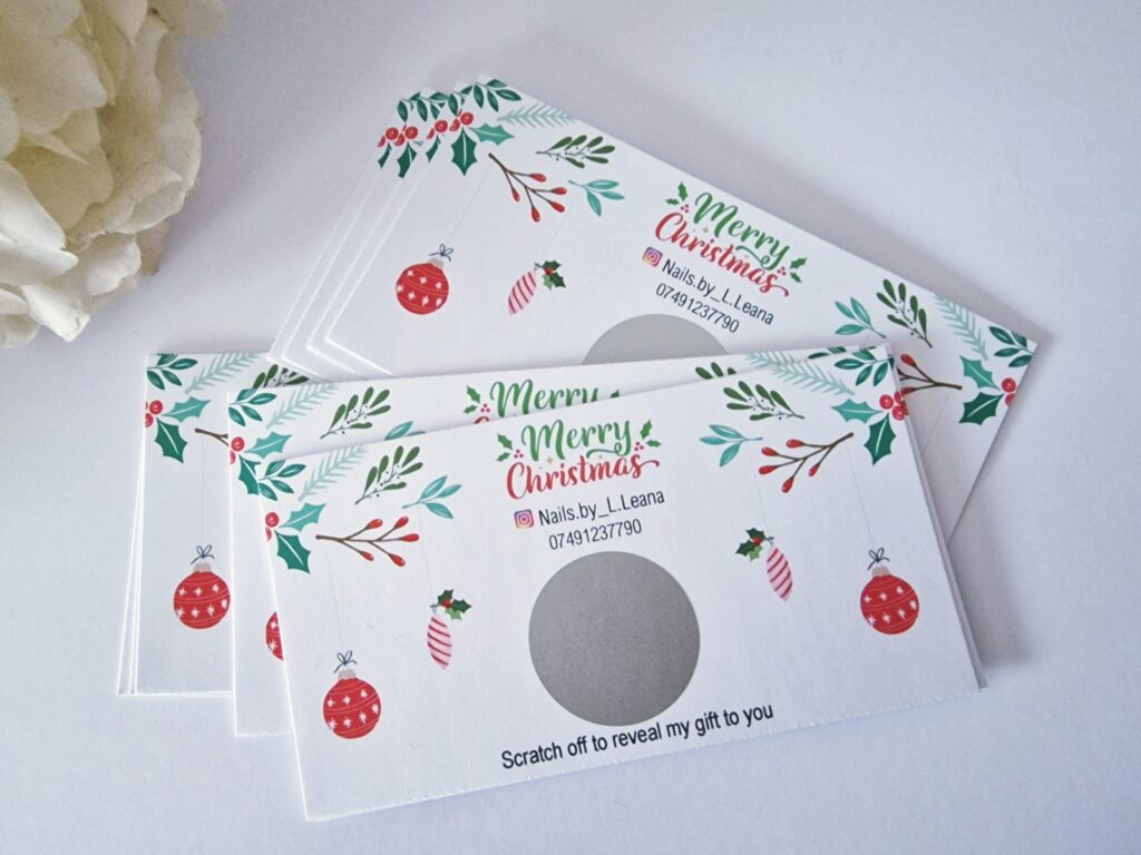 Business Christmas scratch card design