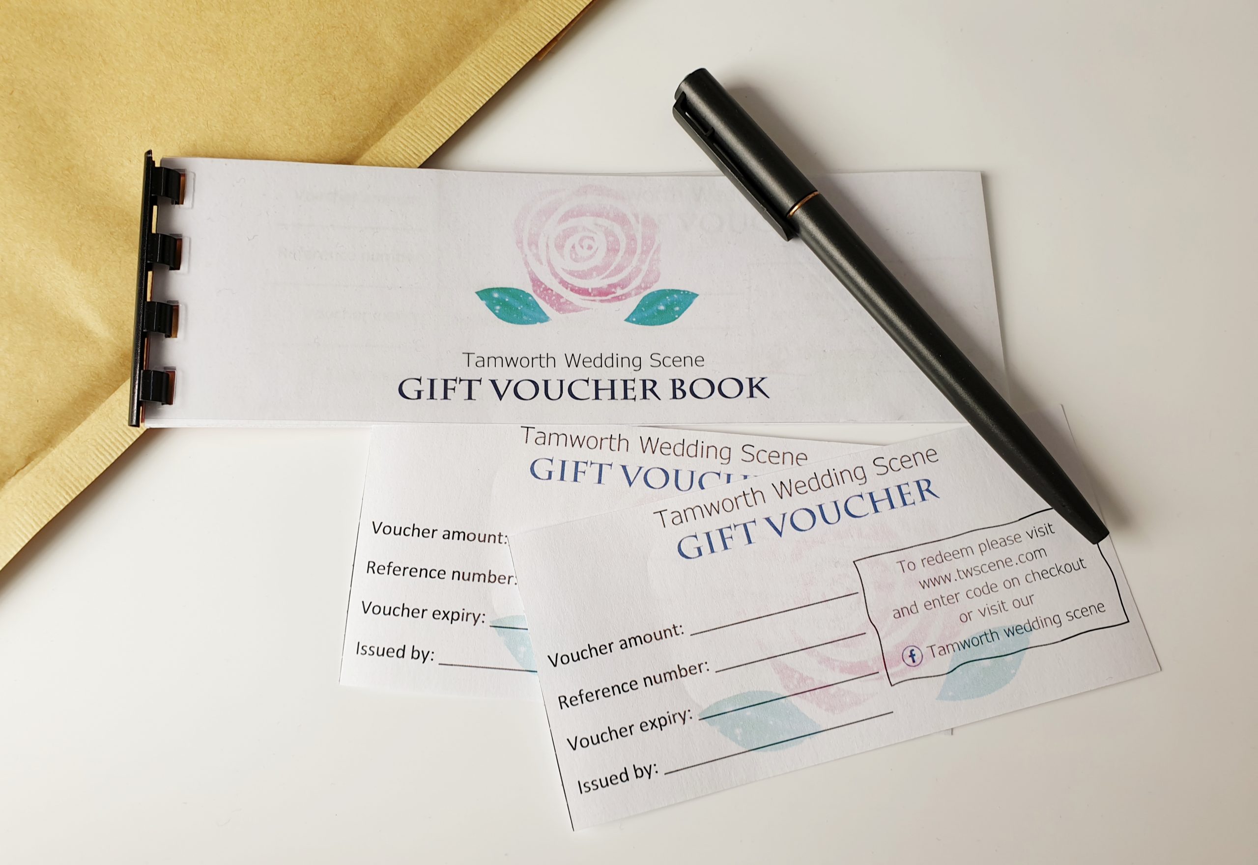 Business Gift Voucher Booklet Promotional tool logo personalised