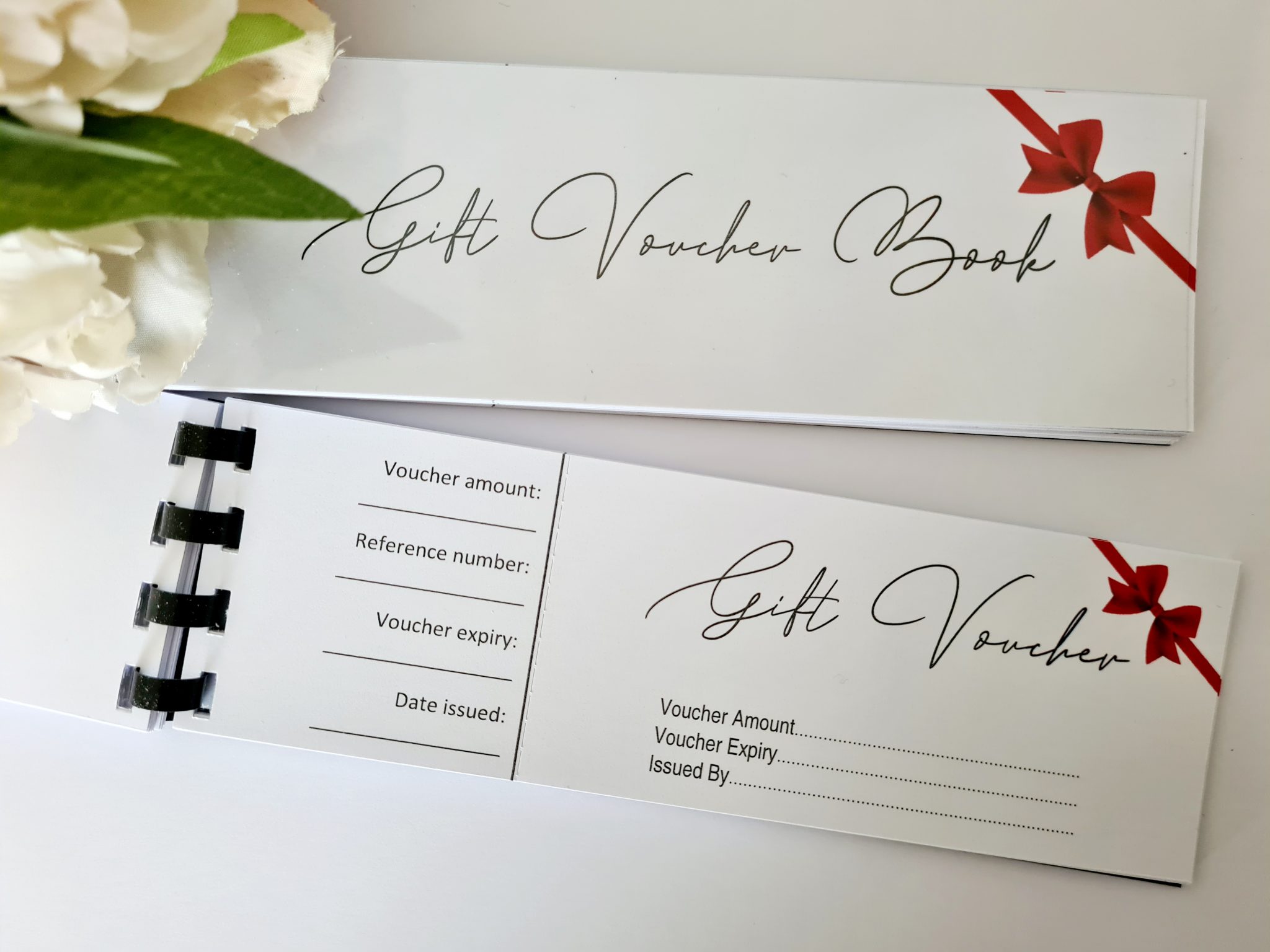 Business Gift Voucher Booklet card Promotional tool logo